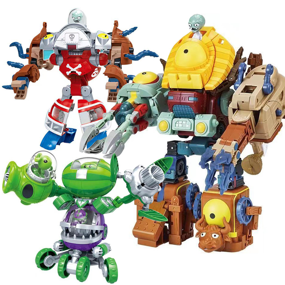 Plants vs. Zombies Robot Melon pult Chomper Action Figure Model Set PVC ...