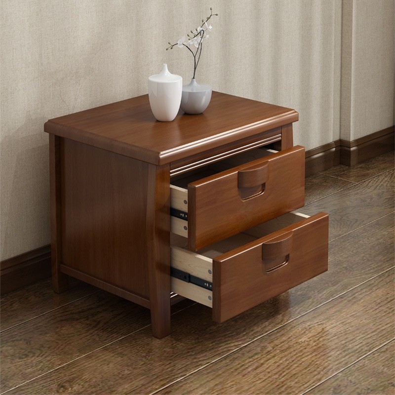 Chinese Style Solid Wood Bedside Table Minimalist Bedside Cabinet Home ...