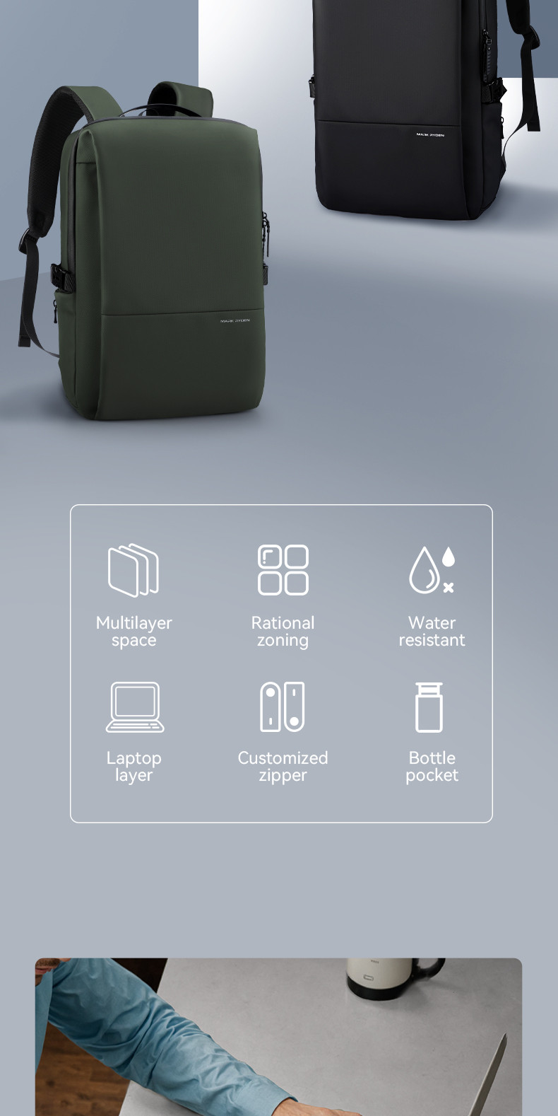 MARK RYDEN Fashion Backpack Comfortable | Shopee Singapore