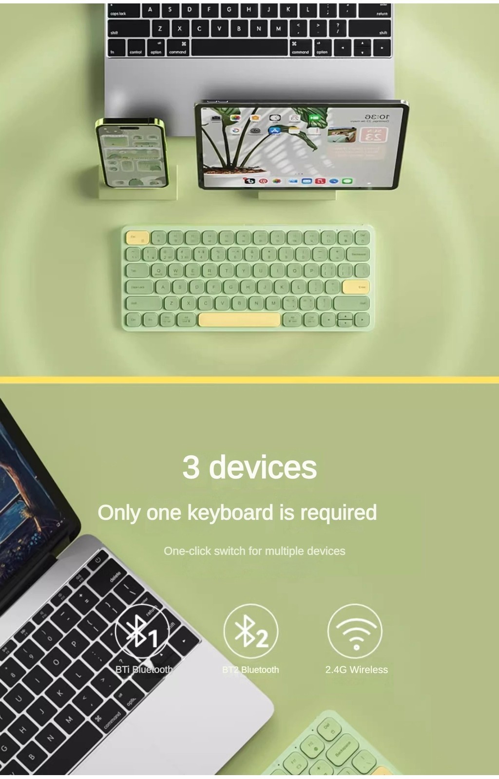 Bow Wireless Bluetooth Pink Keyboard and Mouse Set Dual Mode ...