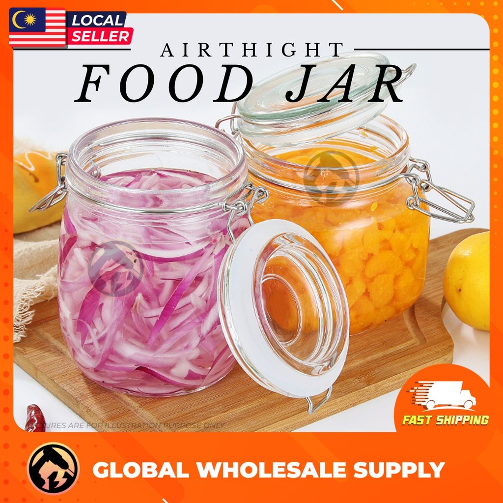 Airtight Plastic Food Storage Transparent Container Meal Prep Containers Leakproof Bekas Kuih ...