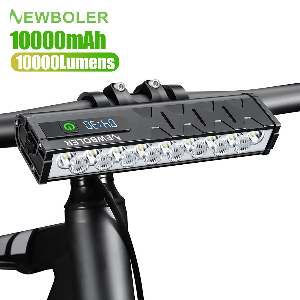 NEWBOLER 10000 Lumens Bicycle Light 10000mAh Set USB Rechargeable Bike Headlight IPX6 Waterproof ...