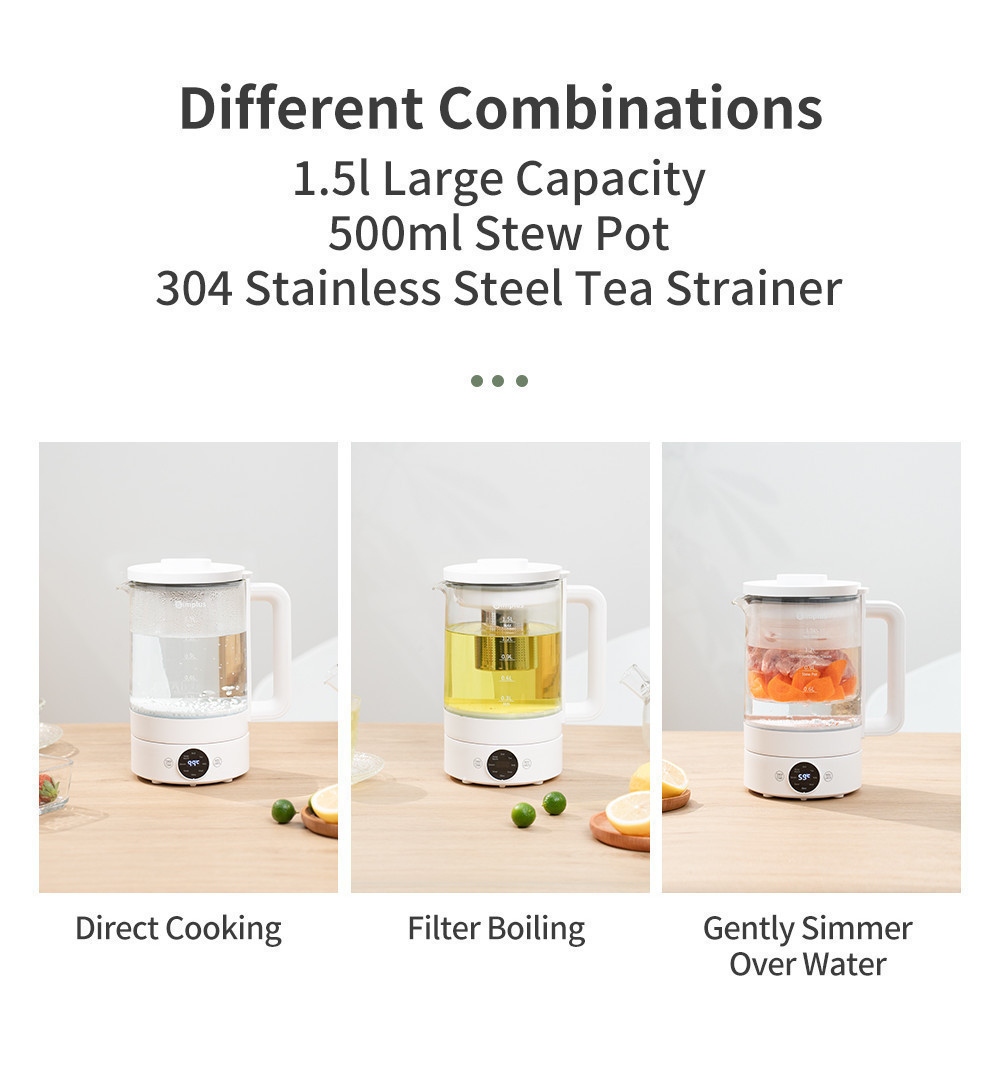 Simplus Kit Health Pot丨1.5L 850W丨24H Reservation丨Automatic Power Off丨 ...