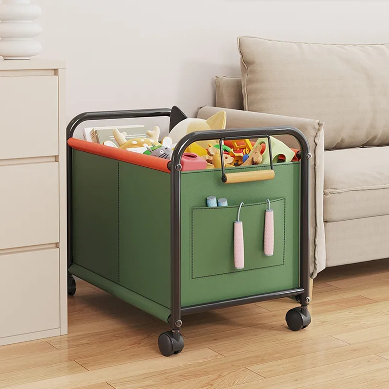 100L Children Toys Storage Toys Organizer Moving Wheel Cart Basket ...