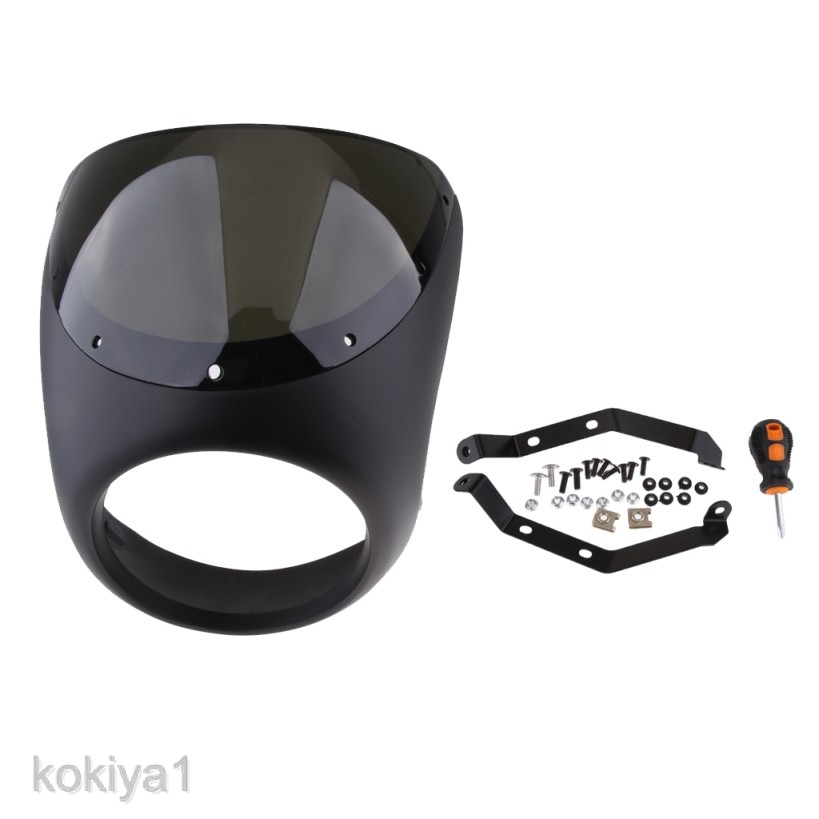 in stock Motorcycle 7" Round Headlight Fairing Screen Retro Cafe Racer ...