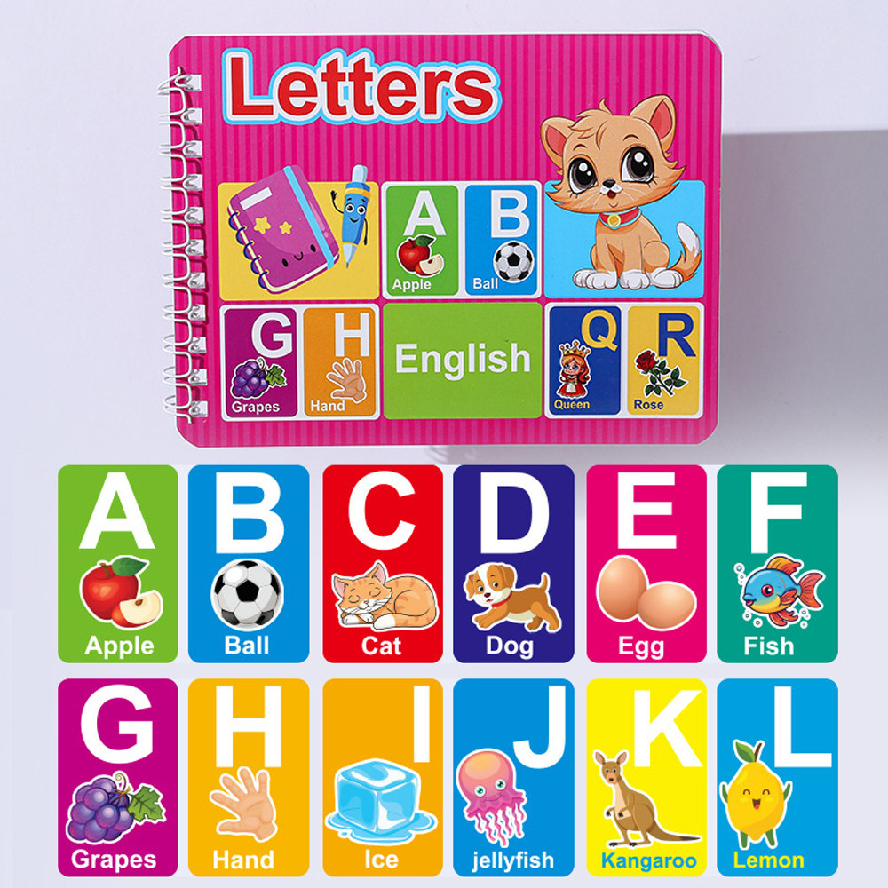26 Letters English Flash Cards for Kids Baby Preschool Learning ...