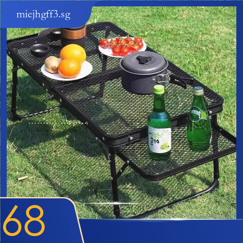 Foldable Table Folding Grid Outdoor Multifunctional Iron Mesh Portable ...