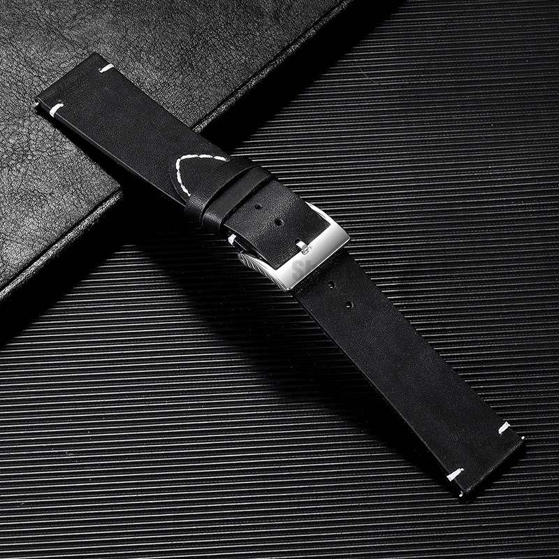 12-24mm Genuine Leather Universal Watch Strap Quick Release Band Women ...