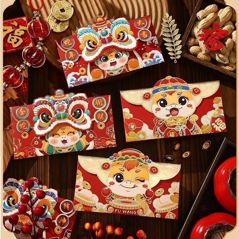 2025新年红包 Cute Snake Year CNY Red Packet Angpow Angpau Chinese New Year ...