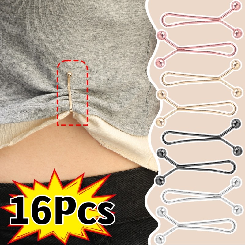 4/16Pcs Cuff Fixing Clips - Adjustable Waist Clip - U-shaped Hijab ...