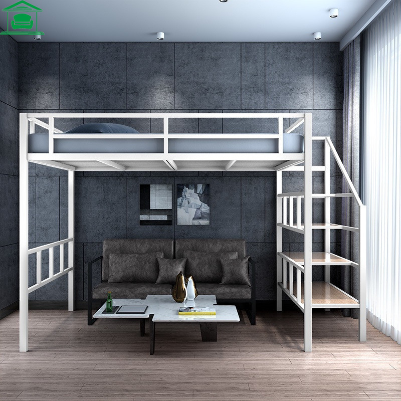 AH Loft Bed Iron Home Bunk Bed/ Student Single Bed/ Queen Bed/ Adult ...