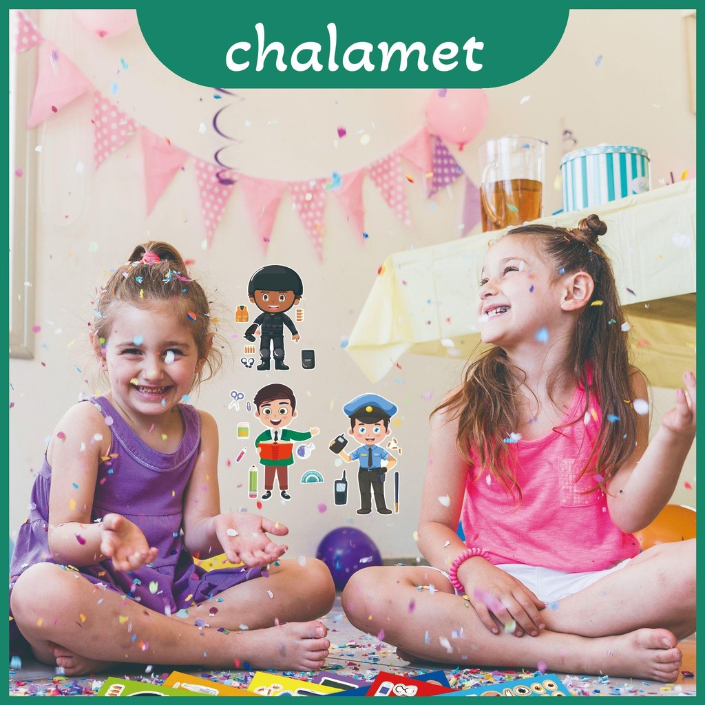 Cartoon Themed Cute Dress-up Sticker Set For Kids With Fun Puzzle ...
