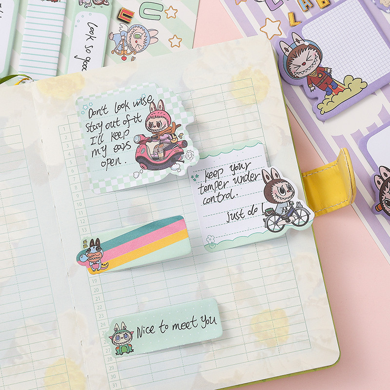 Labubu Sticky Notes Set - 11 Kawaii Designs, 220 Sheets, 80 GSM Paper ...
