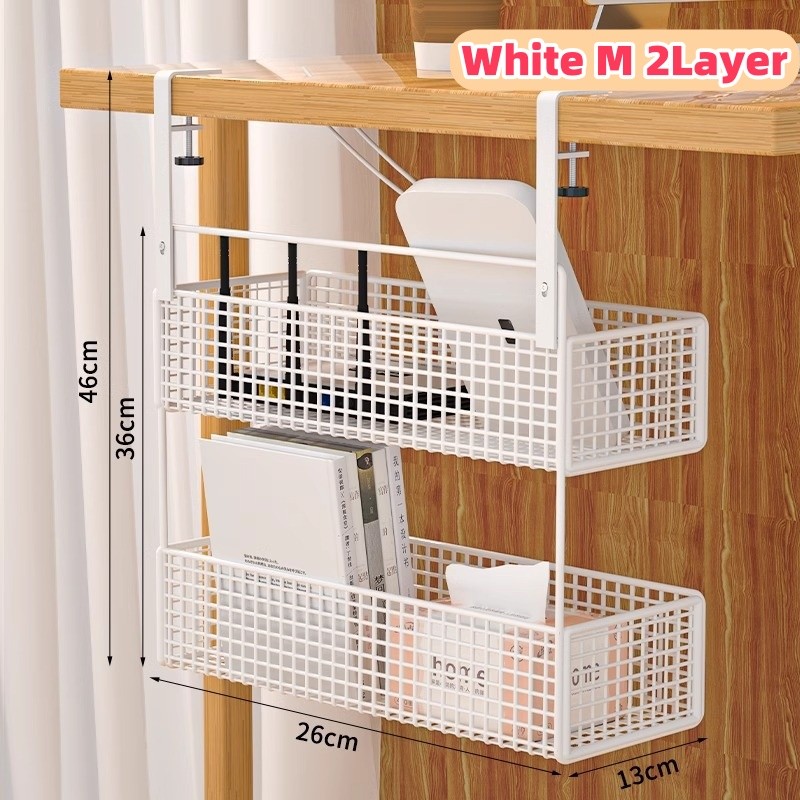No-Drill Under Desk Cable Management Tray Wire Organizers Adjustable ...