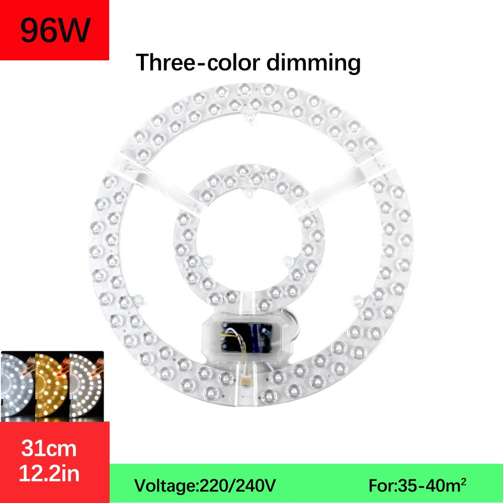 Led Panel Ceiling Light 48W 96W 120W Panel Led Round Replacement Module ...