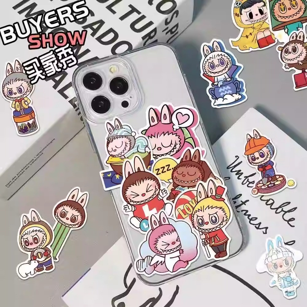 80Pcs Labubu Stickers Cute Cartoon Decorative Small Pattern DIY ...