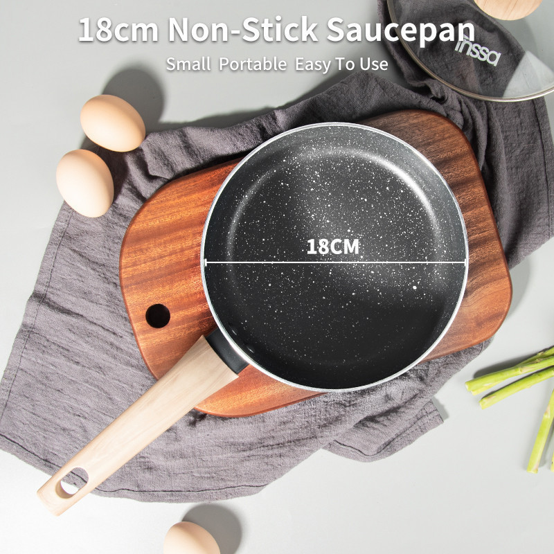 Inssa 18cm Sauce Pan Cookware Non Stick Coating PFOA Free Compatible ...