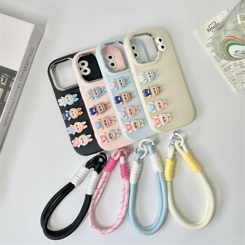 3D Labubu Cartoon Phone Case Electroplated camera For Samsung Galaxy ...