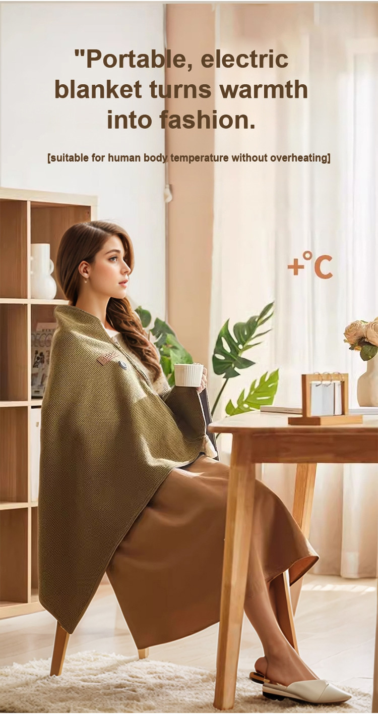 USB Heated Graphene Warming Blanket,Heated Shawl/electric Warm Fleece ...