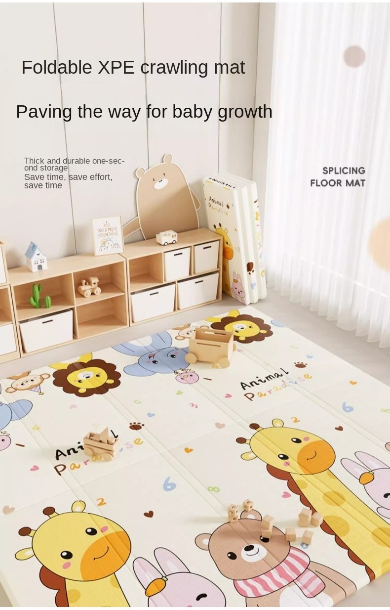 Foldable Baby Play Mats, Kids Foam Mats for Floor with Travel Bag ...