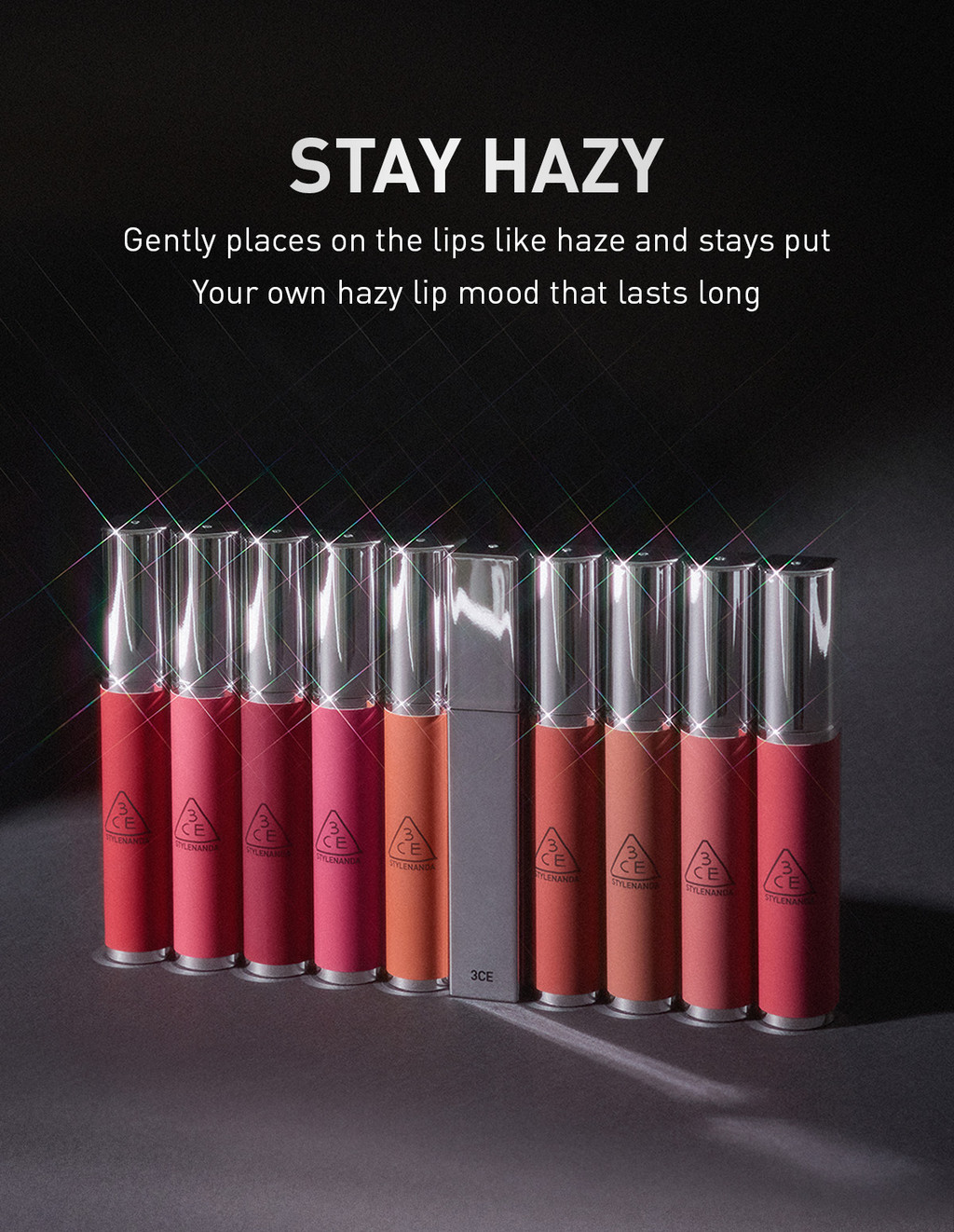 3CE Hazy Lip Clay Lipstick, comfortable luxurious smooth nondrying clay ...