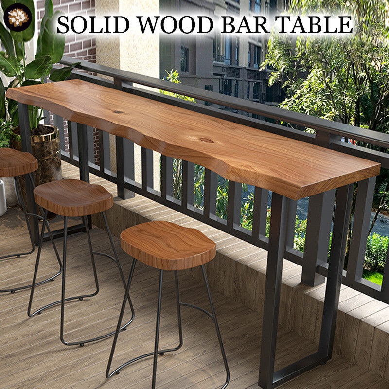 MAQ Bar Table, Nordic Solid Wood Counter Home Balcony Partition, High ...