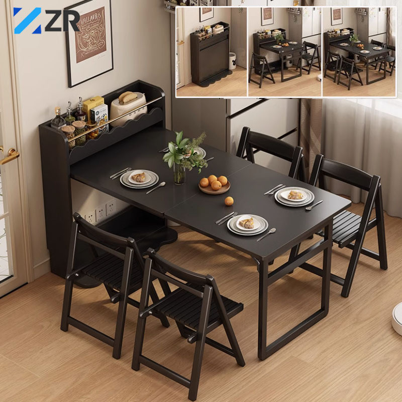 Folding Dining Table Against The Wall For Home Use, Can Be Stretched ...