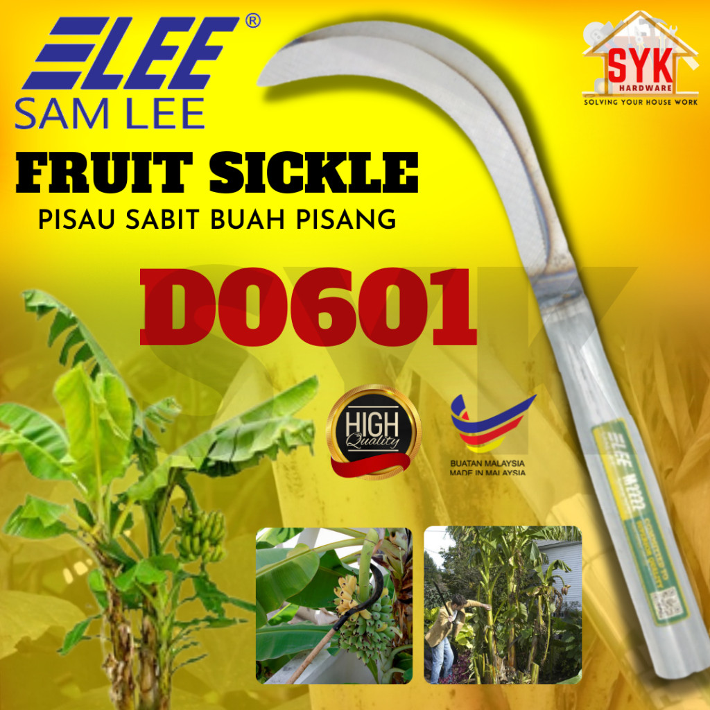 in stock SYK SAMLEE D0601 12" Heavy Duty Fruit Sickle Fruit Knife ...
