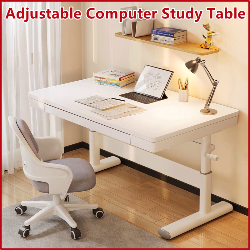 Adjustable Table Study Table Computer Desk With Drawer Desk 120cm ...