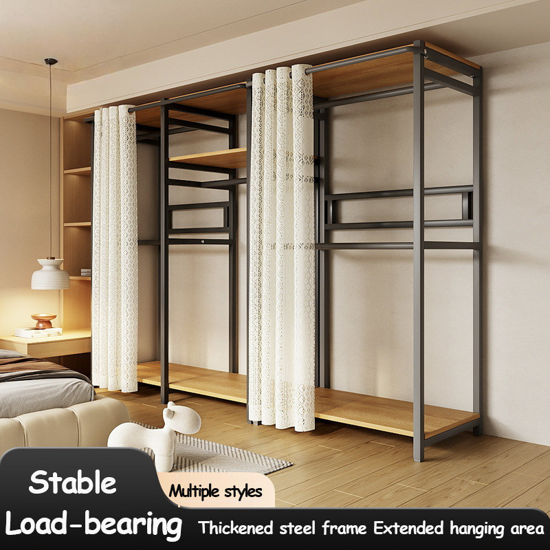 Open Wardrobe Coat Rack Wardrobe Clothes Rack Corner Open Assembly ...