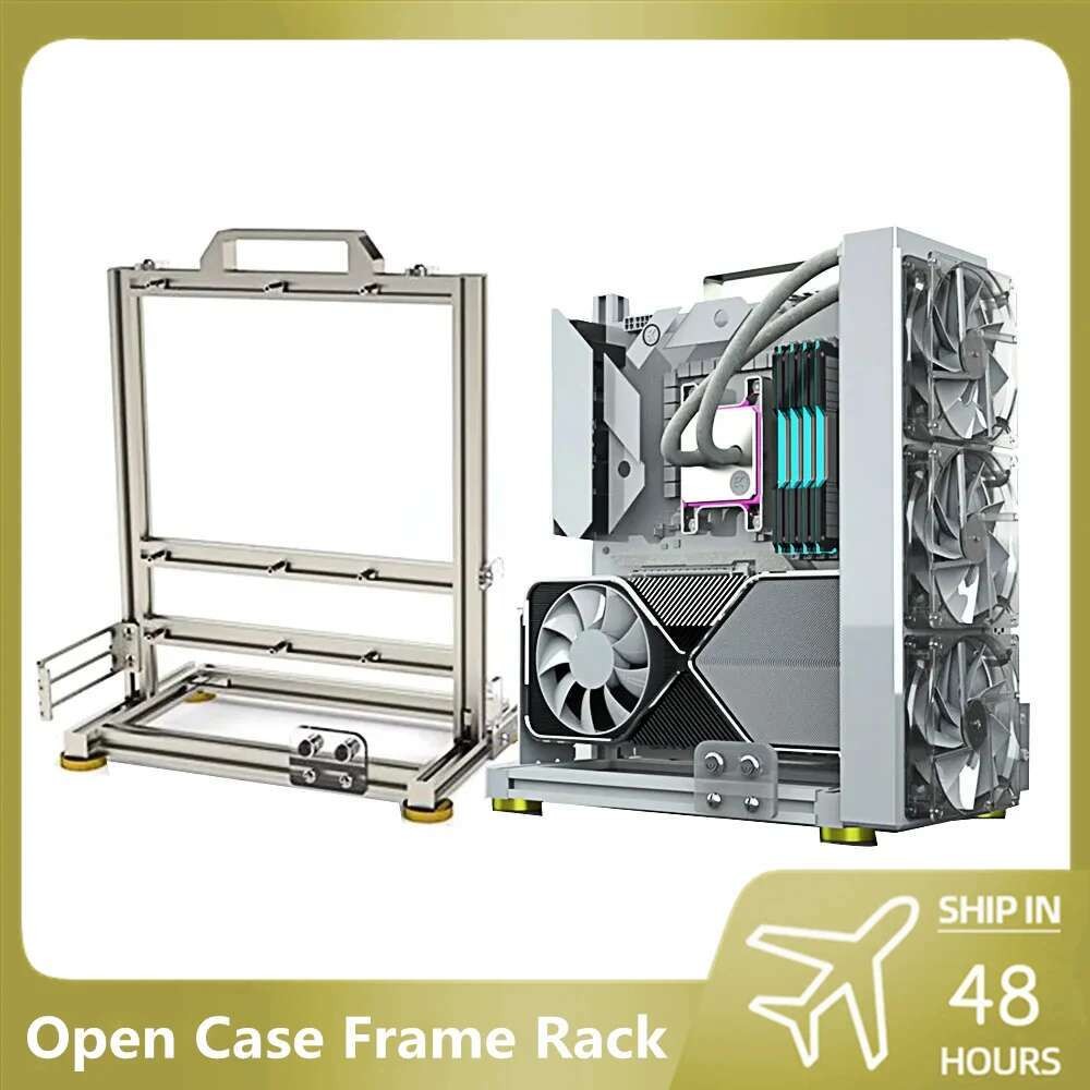 Mini ITX Gamer Cabinet MATX Open Computer Case Frame DIY Creative PC ...