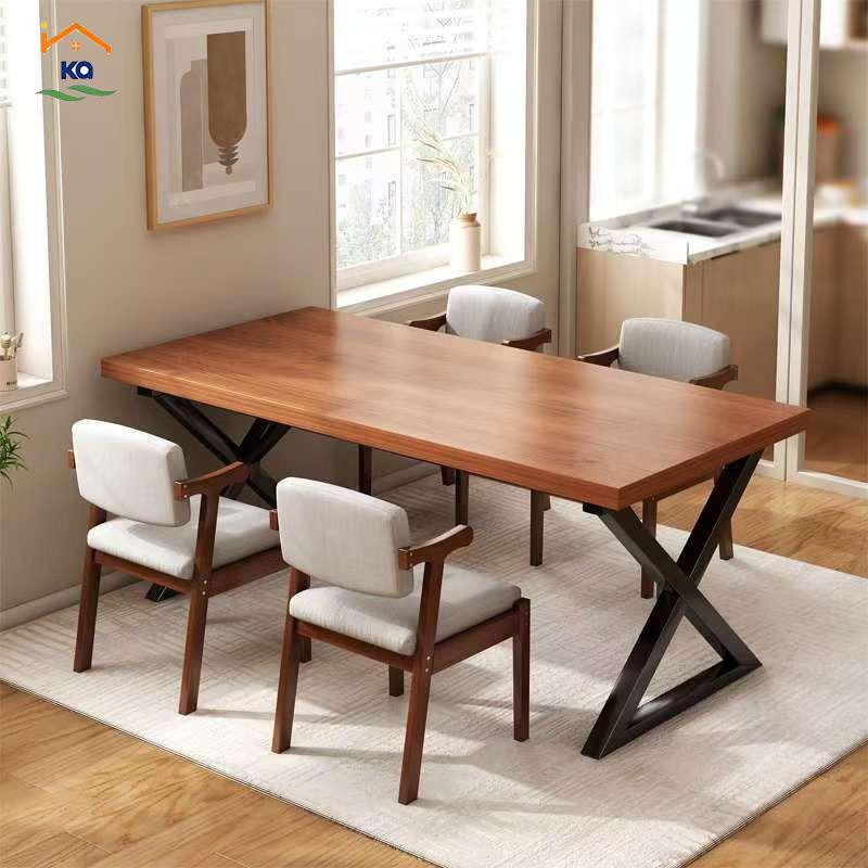 Ka Table Small Household Rental Room Dining Solid Wood Wind Rectangular ...