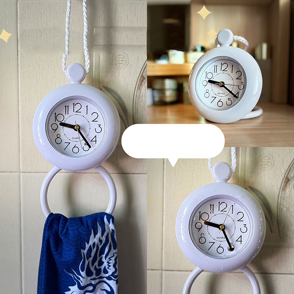 【GOJO】Alarm clock waterproof bathroom clock hanging watch bedroom dual ...