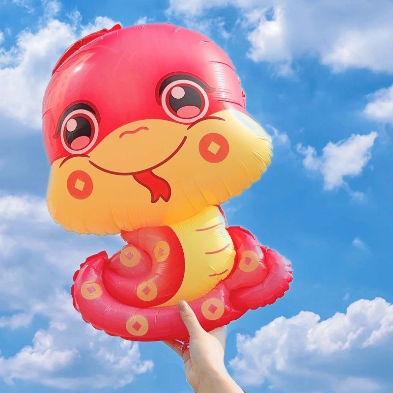 Retro Festive Atmosphere 2025 Chinese New Year of Snake Large Cartoon ...