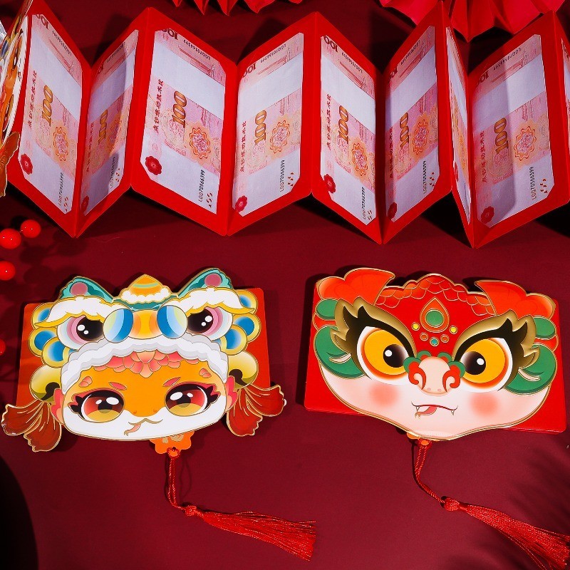 6/10Slots Folding Red Envelopes Traditional 2025 New Year Lucky Money ...