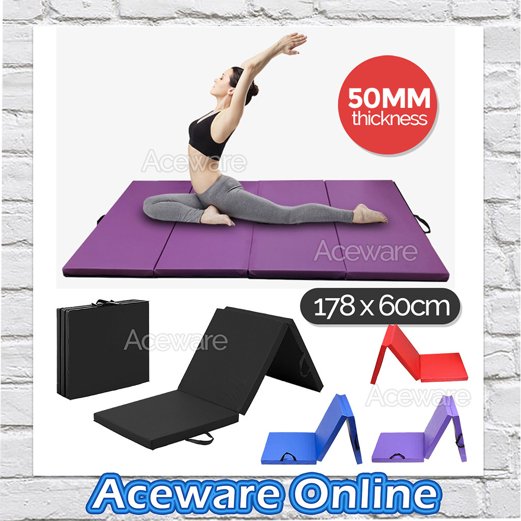 Thick Folding PE Foam Mat Exercise Yoga Gymnastic Tumbling Mattress Gym ...