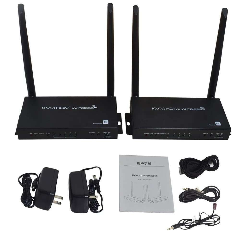 4K Wireless HDMI Video Transmitter and Receiver 100M USB KVM Extender ...