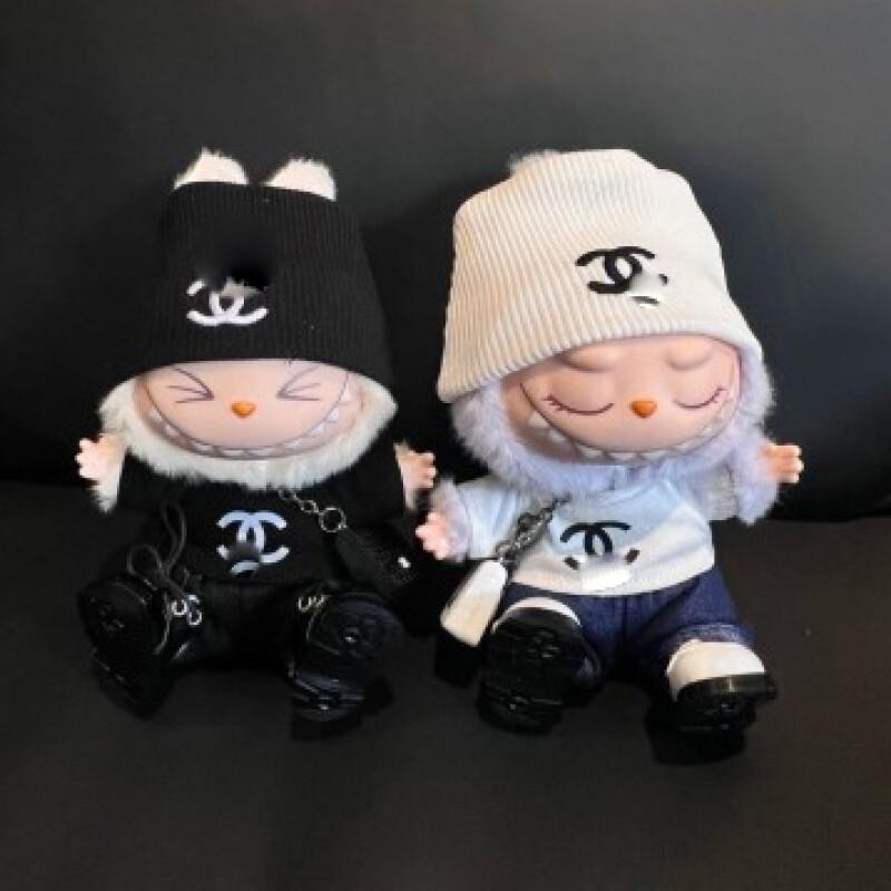 17cm Labubu Doll Fashion Clothes Top Hat Set for Labubu V1&V2 Clothes ...