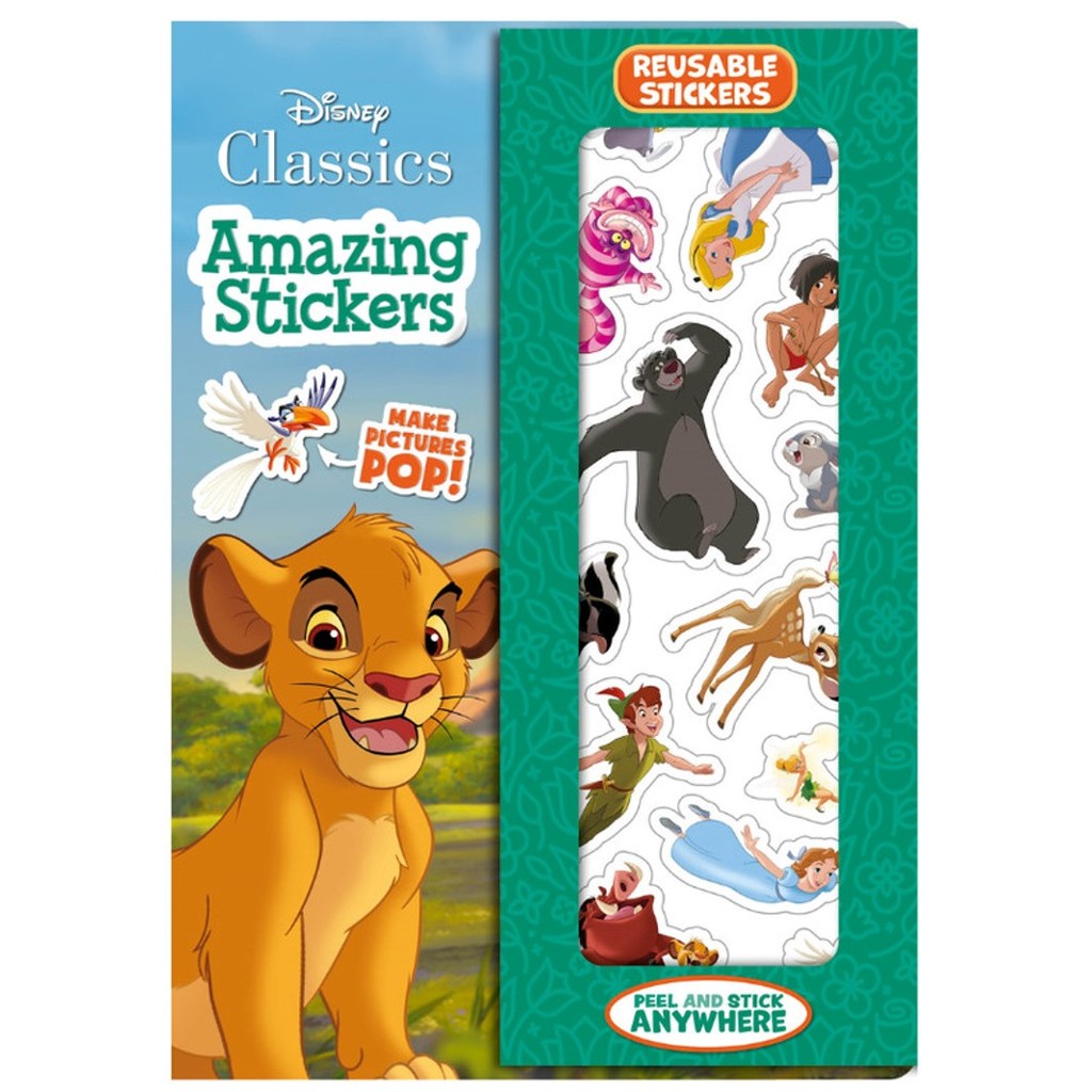 Disney Amazing Stickers Book For Kids To Decorate With Reusable ...