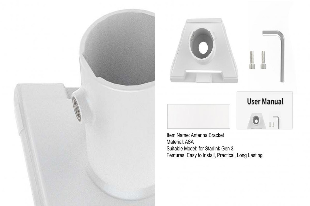 NC Easy Satellite Installation Pole Mount Universal Satellite Bracket ...