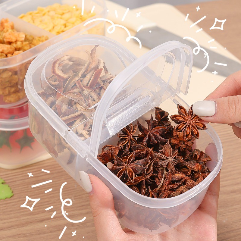 3Pcs Fruit Storage Box - Double Grid Fresh-keeping Box - Portable ...