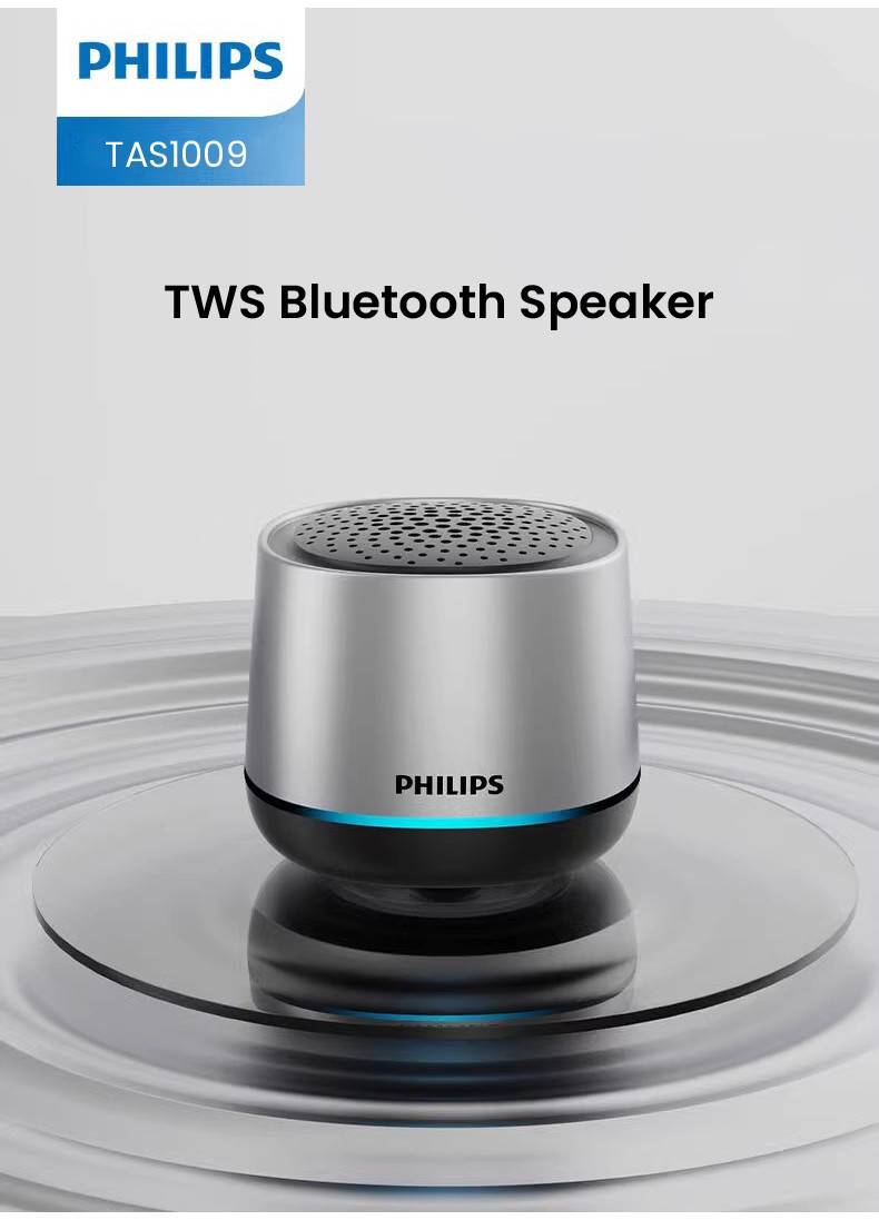Philips TAS1009 Bluetooth Speaker Dual Audio Pairing | Shopee Singapore