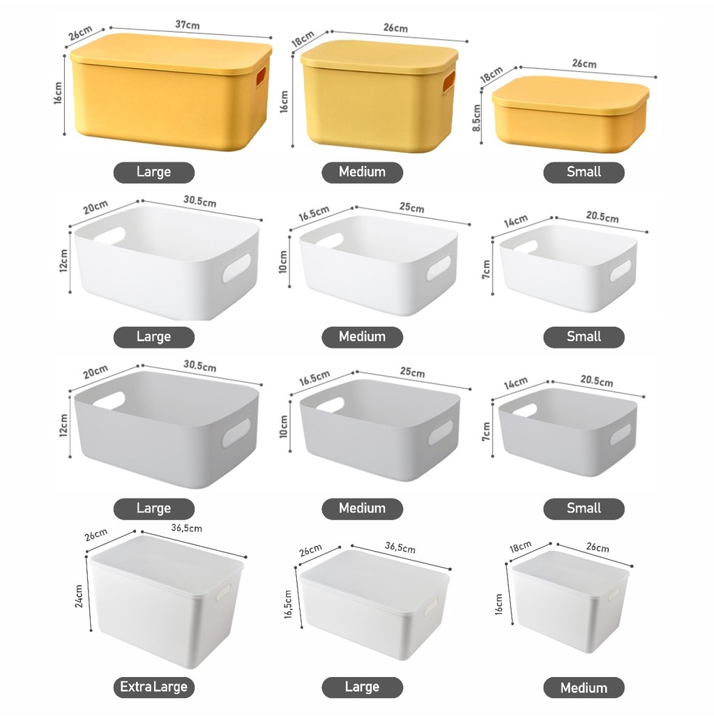 🇸🇬Lucky Home🔥Organizer Quality Home Storage Boxes with lid/Large ...