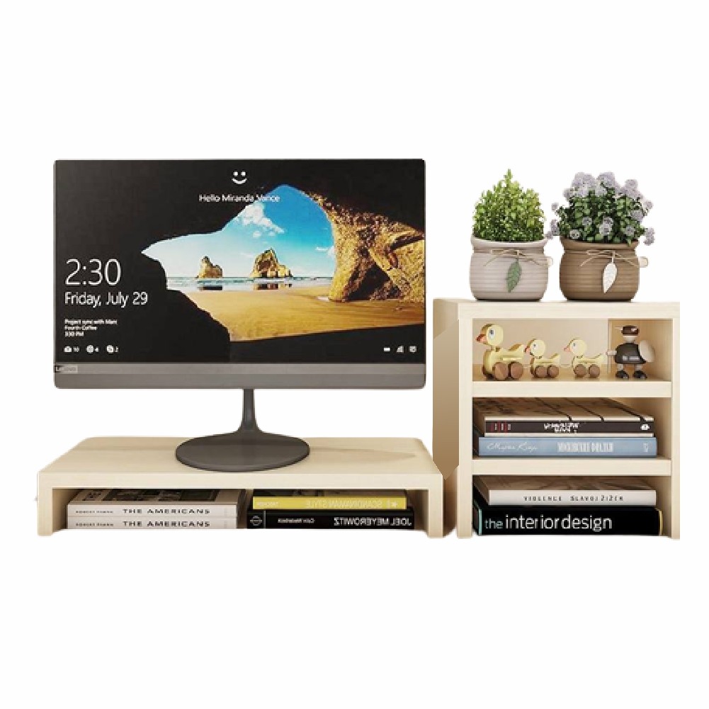 🇸🇬Lucky Home🔥Monitor Stand Monitor Riser/Wooden Ergonomic Laptop Stand ...