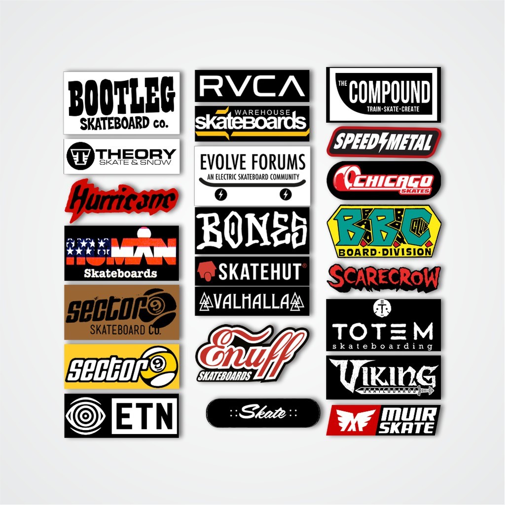 in stock Skate mix brand distro Sticker/Sticker pack | Shopee Singapore