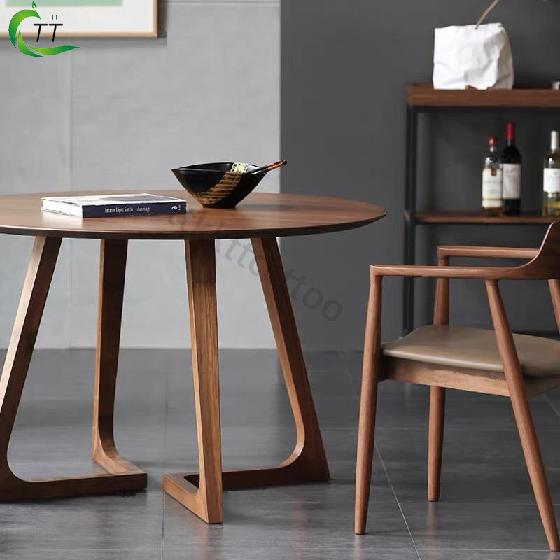 TT Coffee Table Scandinavian solid wood small round table balcony ...