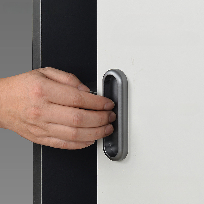 Concealed Handle Nail-free adhesive glass sliding door handle closet ...