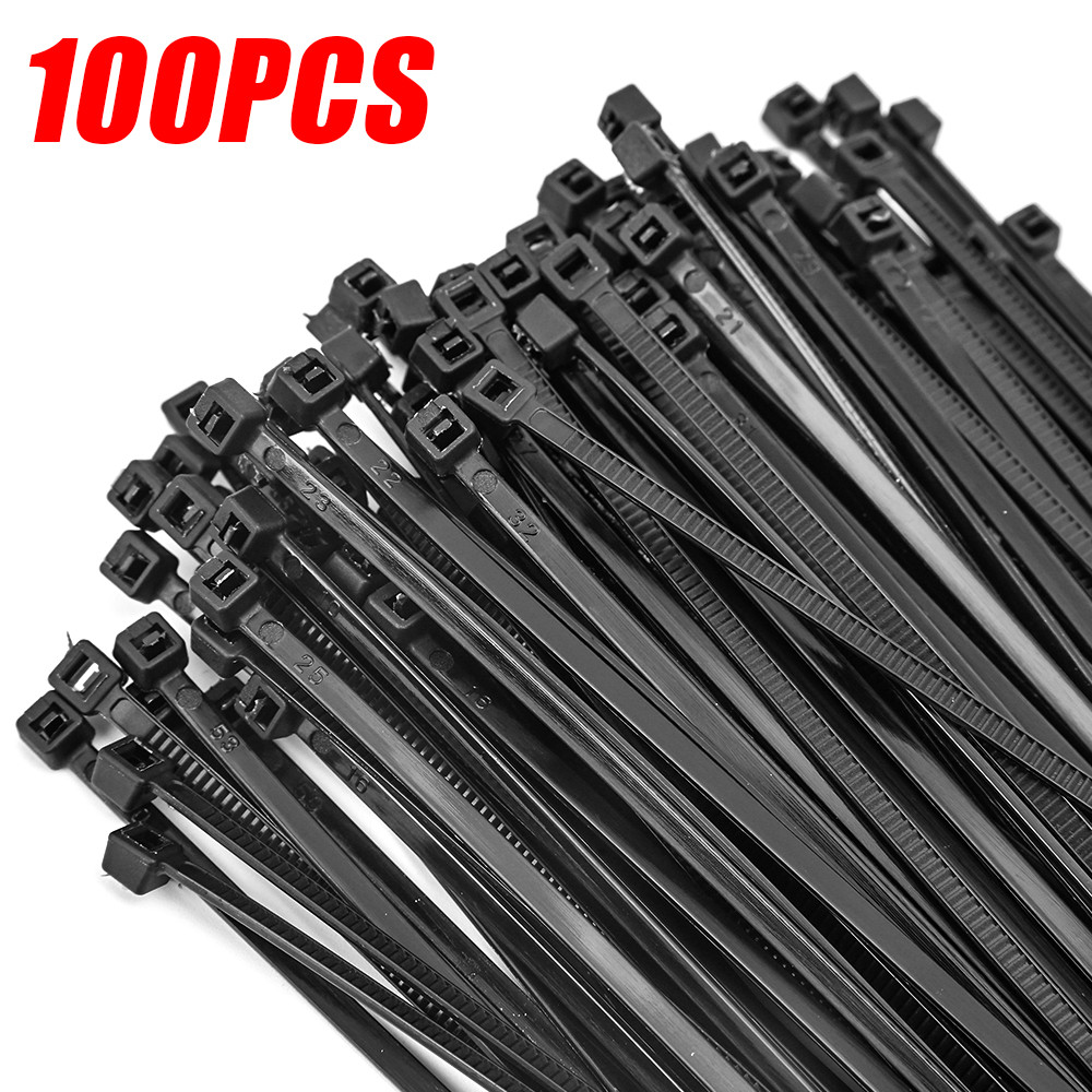 [HOT] 100Pcs Premium Self-Locking Nylon Zip Ties - Durable Nylon Cable ...