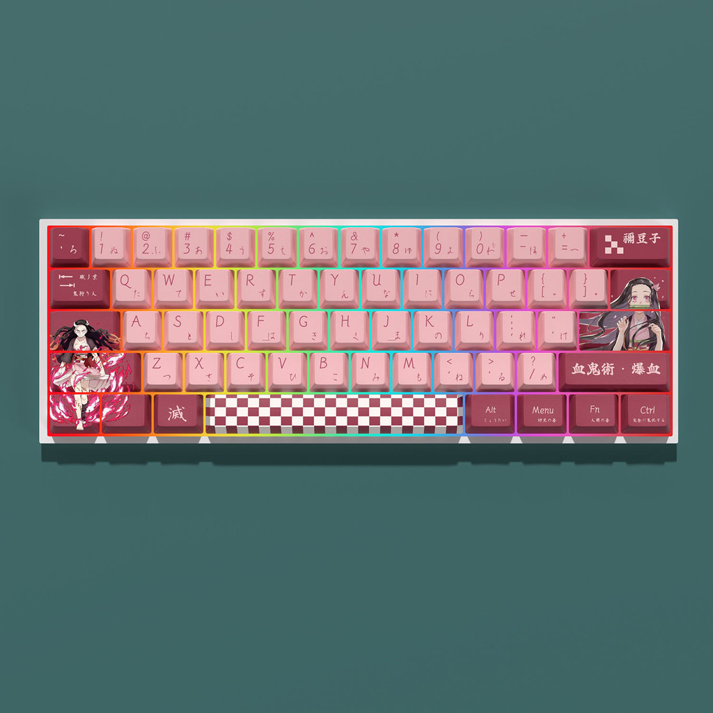 Anime Demon Slayer: Kimetsu No Yaiba Tanjiro Nezuko PBT Sublimation ...