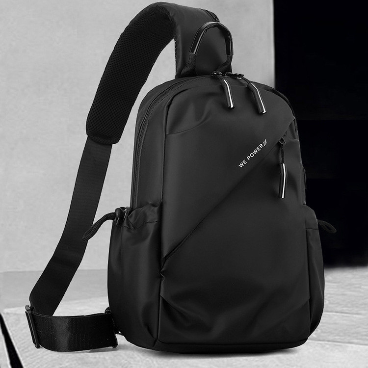 adaptable chest bag for men with headphone port sling bag fanny pack ...